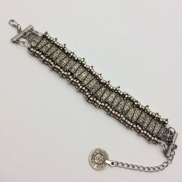 J. Rose | Jewelry | J Rose Designs Silver Costume Tribal Bracelet ...